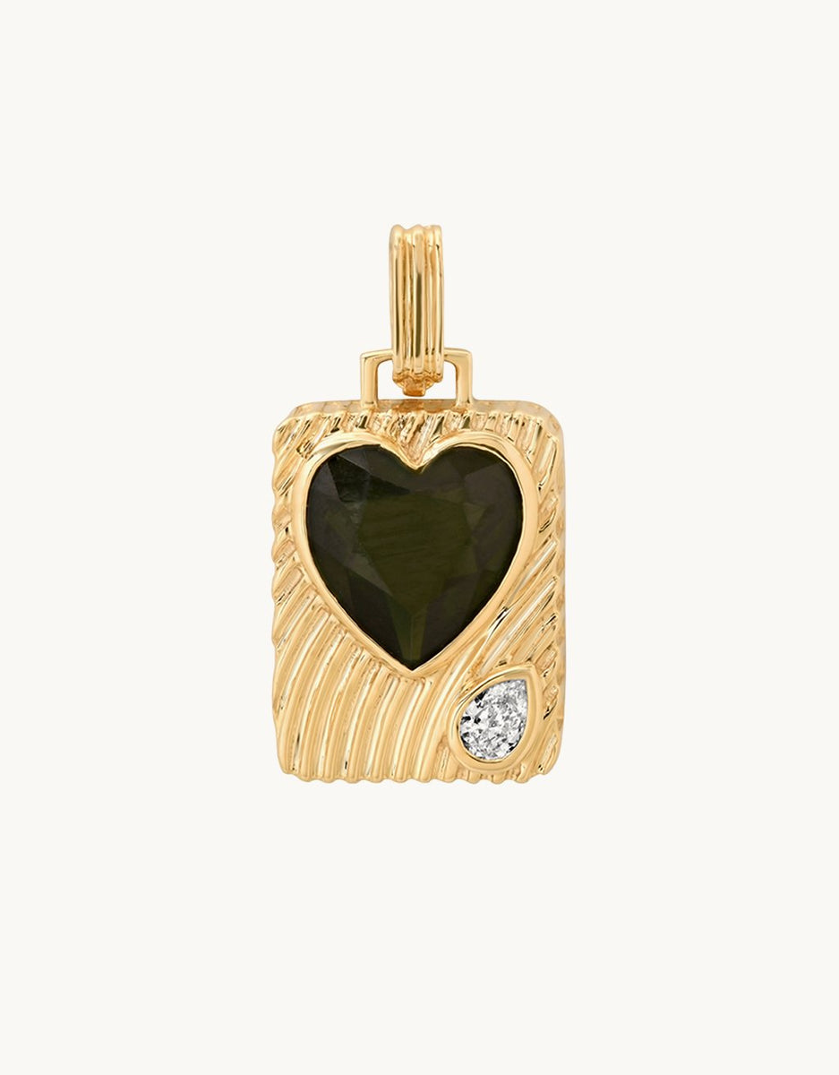 helena rose ripple heart amulet in Gold – unsubscribed